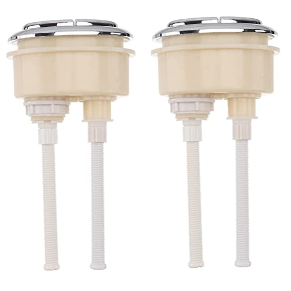 2 Pcs toilet lid button flush tank push button dual flush push button toilet tank lid toilet water tank push button toilet flush button wc square plastic white power switch button