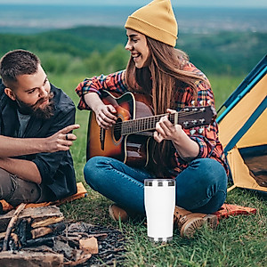 MEZMUT 20oz Coffee Tumbler with Lid and Straw Double Wall Vacuum Insulated Cup Stainless Steel Travel Mugs Insulated for Hot and Cold Leakproof Powder Coated Tumbler for Indoor and Outdoor