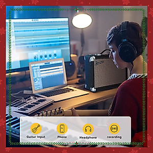 Donner 39 Inch TL Electric Guitar & 10W Guitar Amplifier, Electric Bass Guitar Amp Protable with APP Effector Input for Recording，Acoustic Guitar Combo Practice Amp Protable M-10 with Distortion Tone