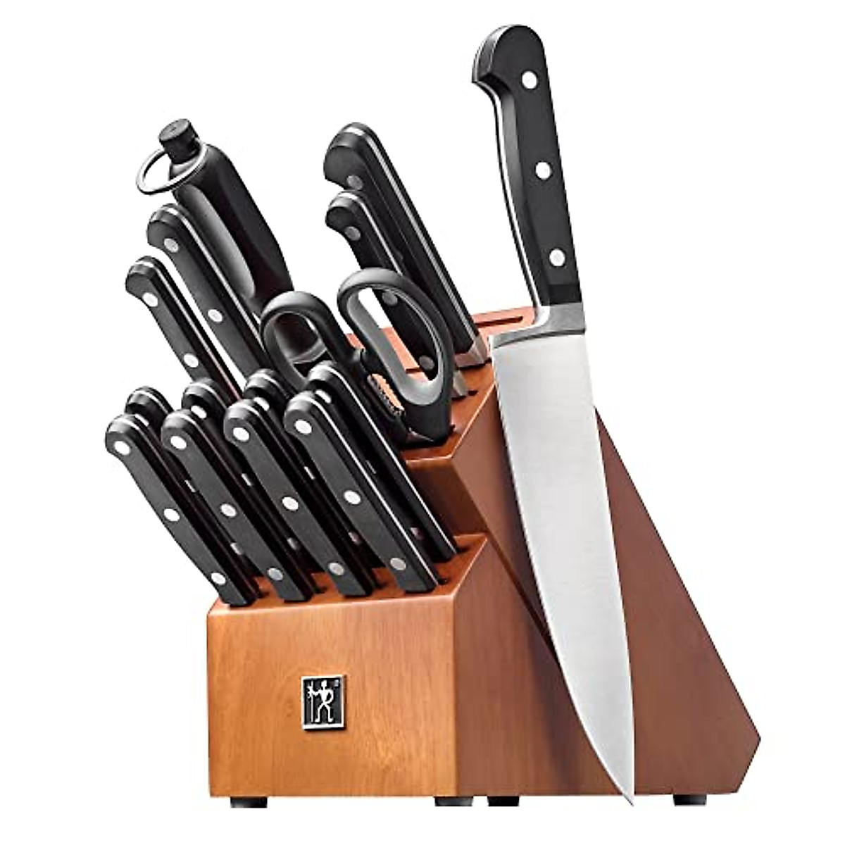 HENCKELS Classic Precision 16-Piece Kitchen Knife Set with Block, Chef Knife, Steak Knife Set