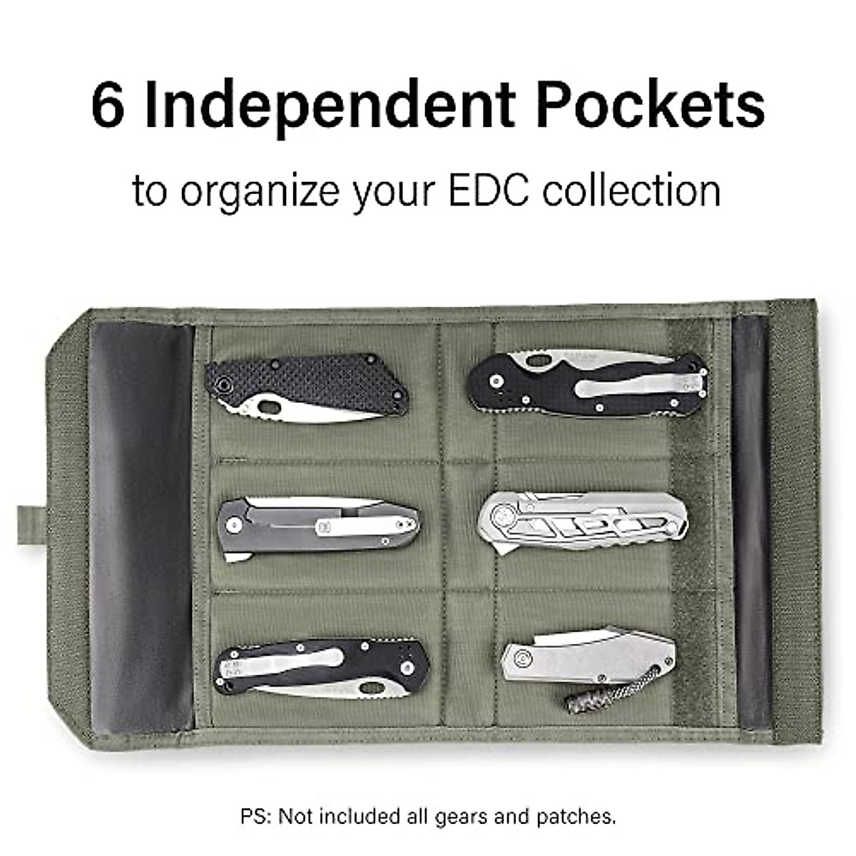 TACTICAL GEEK EDC Folding Gear Organizer Bag, Multi-Purpose Hanging Storage Bag for Art Supplies, Waterproof Portable Accessories Pockets Green