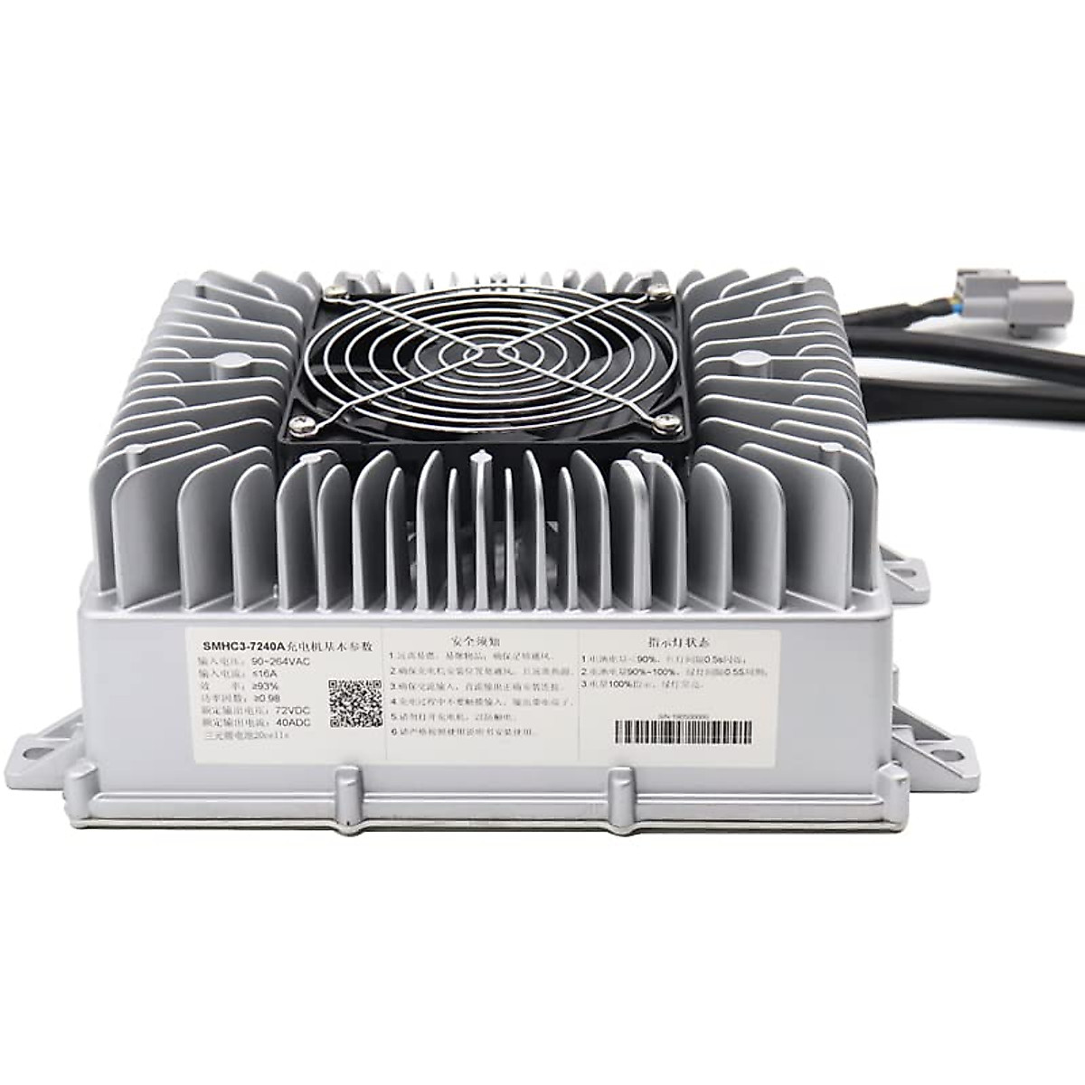 3.3KW OBC On Board battery charger 48V 72V 84V 96V 144V 312V for LiFePO4 NMC LTO Lead Acid Battery for EV Electric Golfcar Boat Forklifts (SMHC3-7240A)