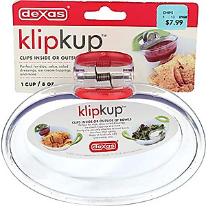 Dexas Klipkup Clip- On Condiment Cup, 1 Cup Capacity, Red