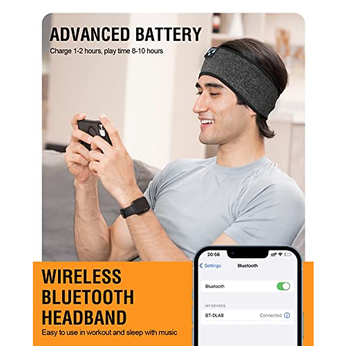 Fulext Sleep Headphones Bluetooth Sleeping Headband Headband Headphones - Headphones For Sleep - Sleeping Headphones For Side Sleepers,Birthday Father Mother Valentine's Day Gifts for Women Men