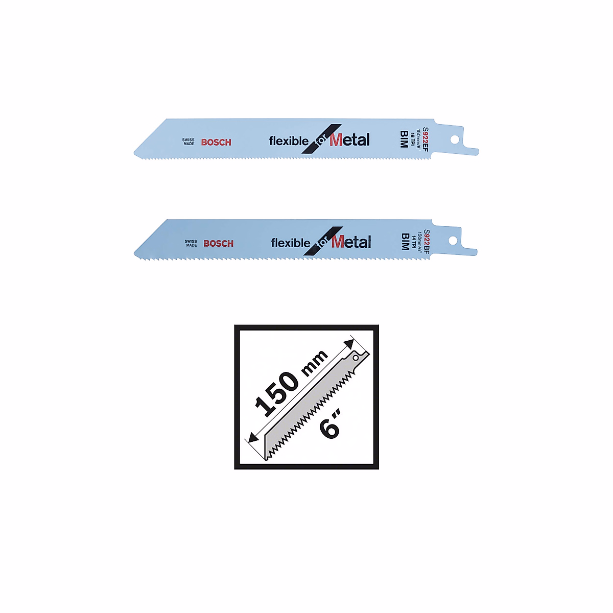 Bosch 2607010906 Jigsaw Blade-Set For Wood/Metal 6 Pcs