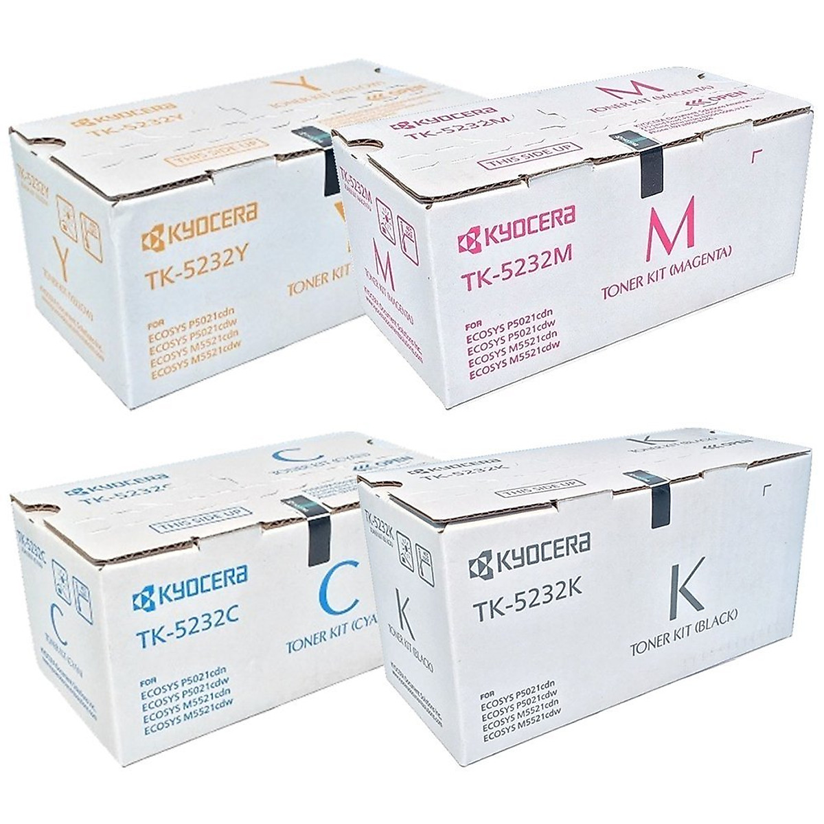 Kyocera TK5232 (TK-5232) 4-Color Toner Cartridge Set for M5521cdw, P5021cdw