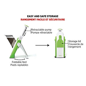 Starfrit Pump'N'Slice Chopper and Slicer, One Size, White