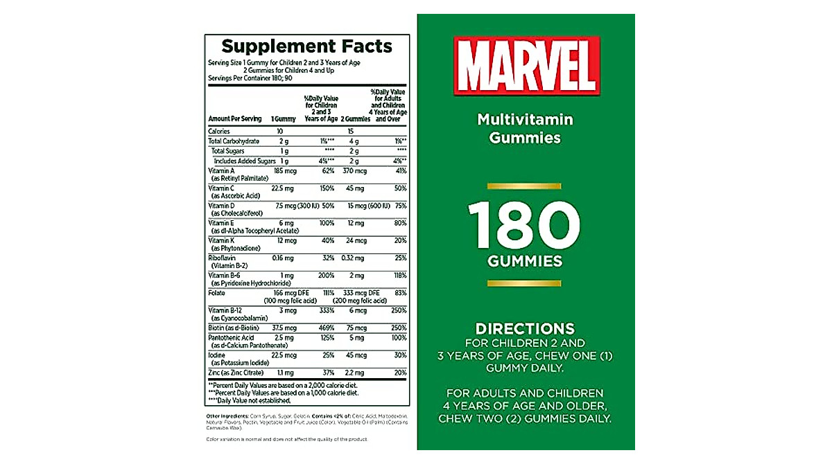 Spider-Man Kids Vitamin Gummies - Support Immune & Bone Health