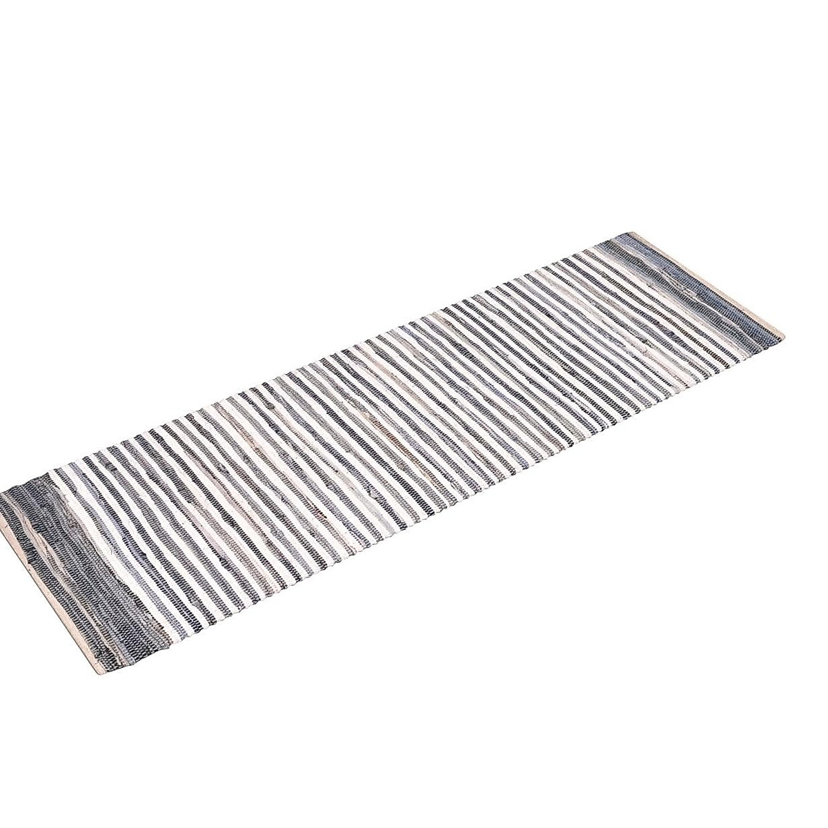 HOMEMONDE Chindi Rag Rug 20"x32" Rectangle Recycled Cotton Hand Braided Reversible Boho Rugs for Doormat/Kitchen/Living Room (Blue)