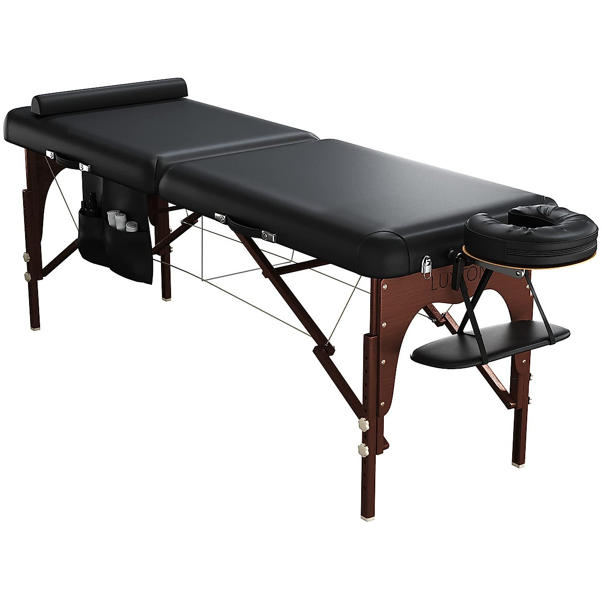 Luxton Premium Memory Foam Massage Table - Rolling Travel Case, Washable Sheets, Thicker & Wider