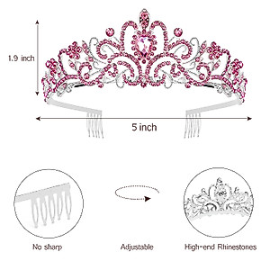 Birthday Tiaras for Women, Princess Crown Tiara, Happy Birthday Crowns for Women, Birthday Crown for Girls Birthday Sash, Happy Birthday Decorations for Women, Birthday Accessories