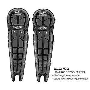 Rawlings | ULGPRO Umpire Leg Guards | 17.5" | Black