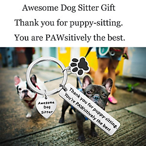 Lywjyb Birdgot Dog Walker Gift Dog Sitter Thank You Gift Dog Sitter Keychain