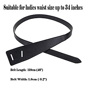 ALAIX Women's Leather Belt Dress Belt for Jeans Jumpsuit Coat Fashion Tie a Knot Genuine Leather Waist Belt Black