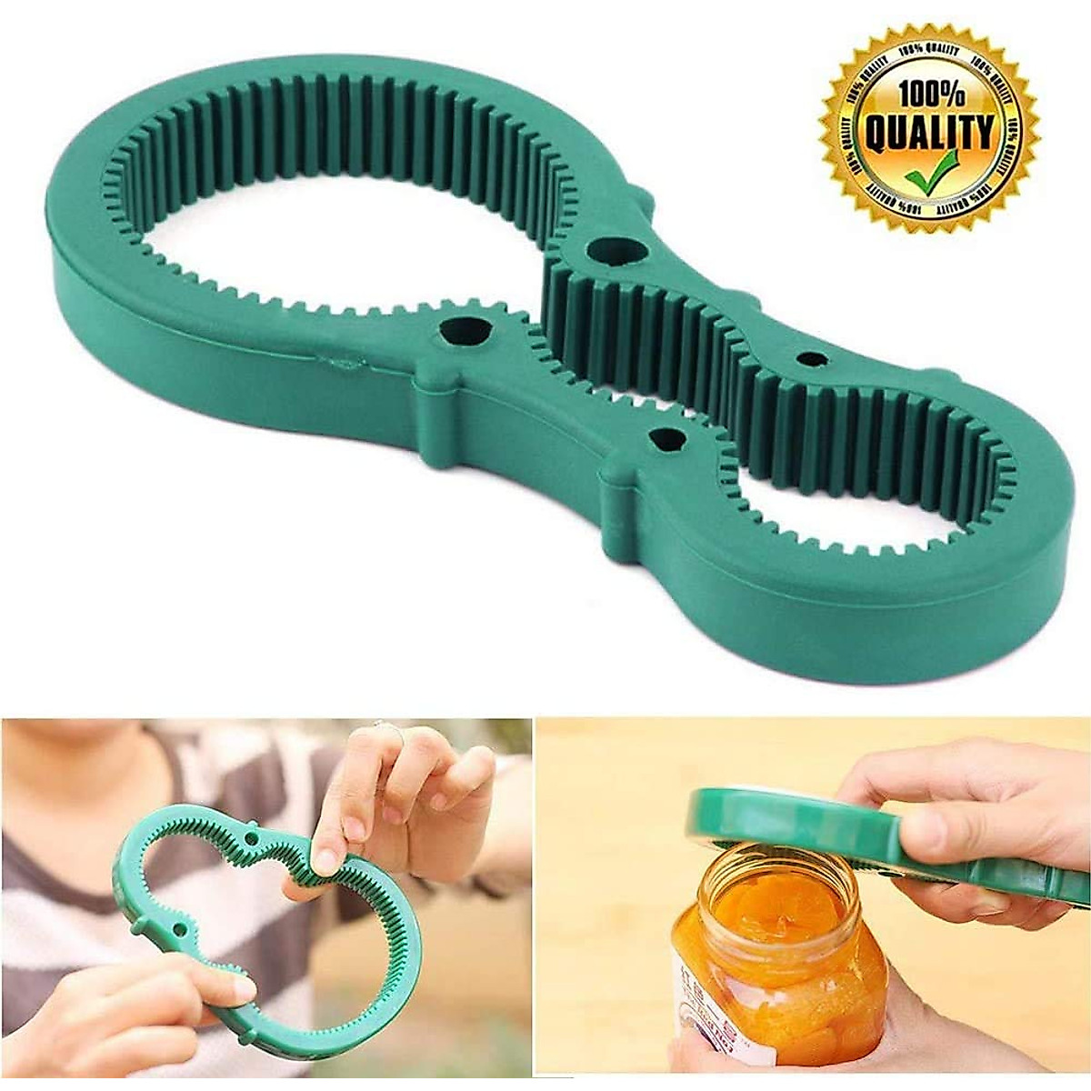 3 in 1 Silicone Multi Opener Bottle Opener Handy Anti-slip Bottle Lid Opener Kitchen Twist Tool Opener for Pop/Beer Bottle Jar