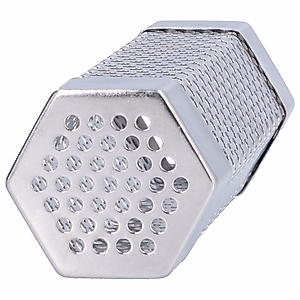 Smoker Tube, 304 Stainless Smoker Tube, Barbecue Smoke Generator Steel Portable Hex Stable Barbecue Smoke Generator Pipe for Cold Hot Smoking Grilled Foods (Length 15.4CM*Height