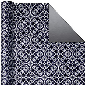 Hallmark All Occasion Reversible Wrapping Paper (3 Rolls, 120 sq. ft. ttl.) Metallic Gold, Silver, Rose Gold, Pink, Navy, Mint Green for Mothers Day, Birthdays, Bridal Showers, Baby, Valentines Day