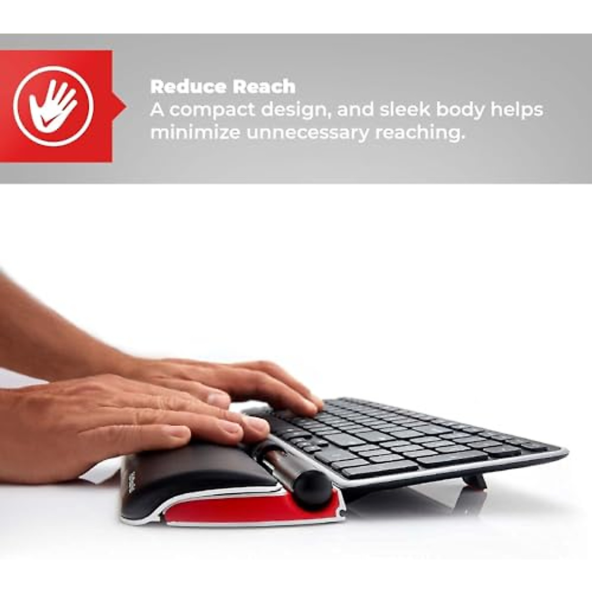 Contour Design Balance Keyboard – Wired, Ergonomic Design - Compact Size, Adjustable Tilt to Support Wrist Strain, Plug & Play PC/Mac