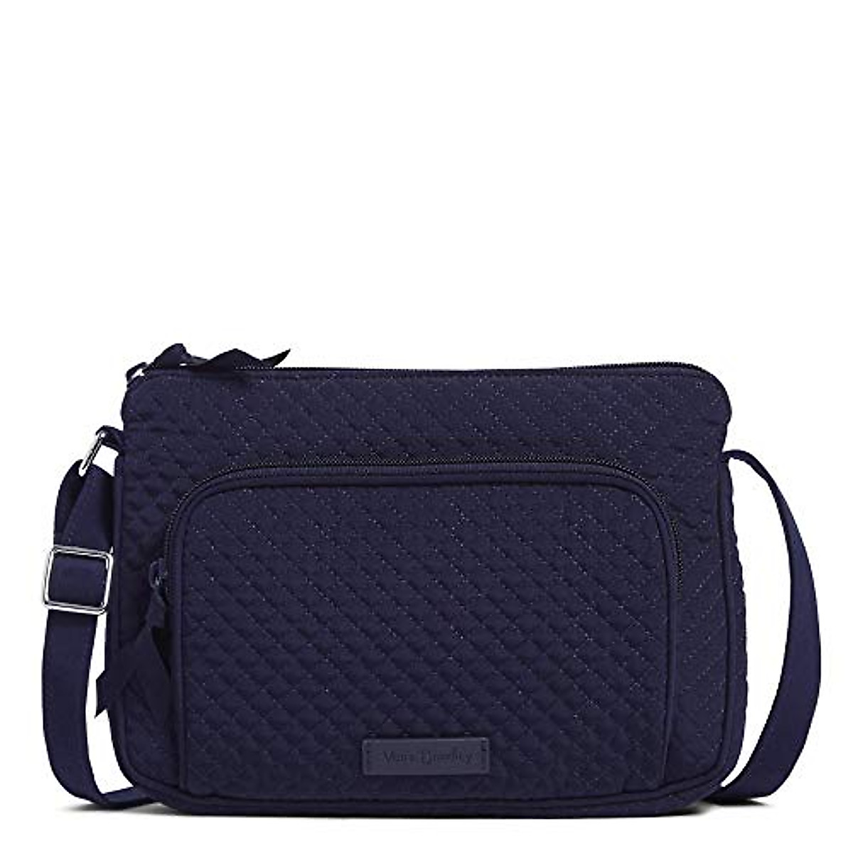 Vera Bradley Women's Microfiber Little Hipster Crossbody Purse With RFID Protection, Navy, One Size