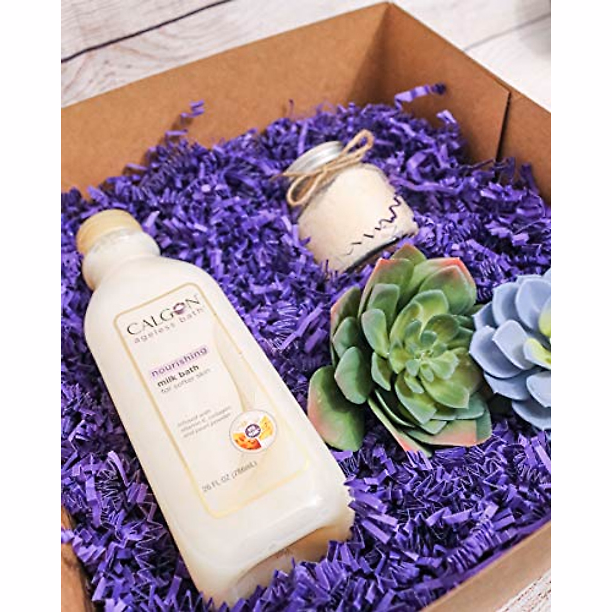 MagicWater Supply Crinkle Cut Paper Shred Filler (1/2 LB) for Gift Wrapping & Basket Filling - Purple