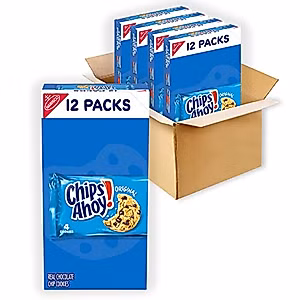 CHIPS AHOY! Original Chocolate Chip Cookies, 48 Snack Packs (4 Cookies Per Pack, 4 Boxes)
