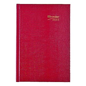 Brownline 2023 Traditional Daily/Monthly Planner, Untimed Journal, 12 Months, January to December, Perfect Binding, 8.25" x 5.75", Bright Red (CB389.RED-23)