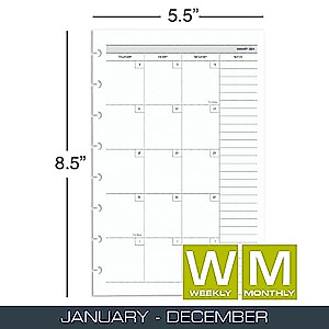 2024 TUL® Discbound Weekly/Monthly Planner Refill Pages, Junior Size