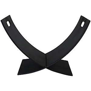 Sunnydaze 30-Inch Firewood Log Rack - Indoor/Outdoor Heavy-Duty Black Powder Coated Steel Construction