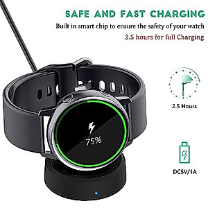 Charger Dock for Samsung Glaxy Watch 7/Ultra/6/6 Classic/5 Pro/5/4/4 Classic/3, Active 2/1, Ukiism Fast Charging Stand Magnetic Dock Charging Station for Samsung Galaxy Watch 7/ Ultra