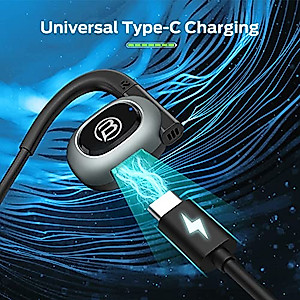 Open Ear Headphones Wireless Bluetooth, Touch Control Bluetooth Headphones Bluetooth 5.3, Waterproof Sport Wireless Headphones for Workout Running, Wireless Earphones with Clear Talk, 8 Hours Playtime