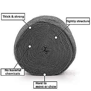 Yopay 8 Pack x 13 FT Steel Wool Fill Fabric DIY Kit, Coarse Wire Wool Roll, Gap Vent Blocker to Keep Annoying Animals Away from Holes, House, Garden, Garage