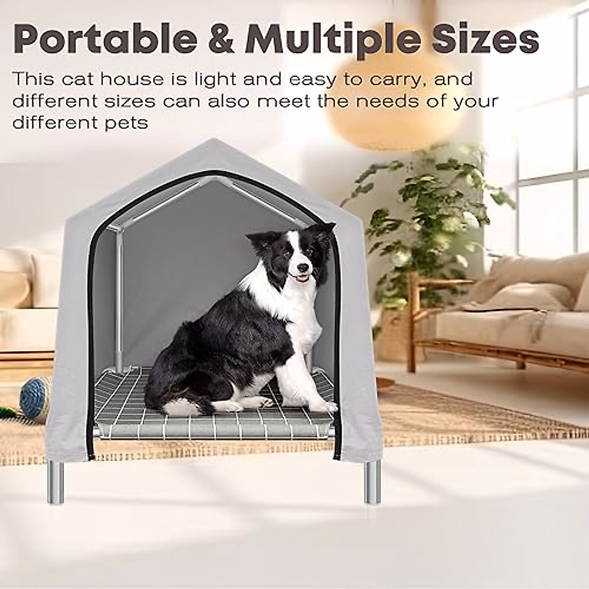 Indoor Cat House，Elevated Cat Bed with Canopy,Outdoor Water Proof Pet Tent, Chew Proof Cat Condo,for Small Cats/Dogs,Suitable for Indoor &Outdoor