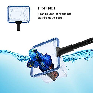 GreenJoy Aquarium Fish Tank Cleaning Kit Tools Algae Scrapers Set 5 in 1 & Fish Tank Gravel Cleaner - Siphon Vacuum for Water Changing and Sand Cleaner (Cleaner Set)