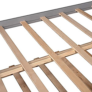 BIADNBZ Full Size House Bed Frame with Trundle, Storage Drawers and Roof for Kids Girls Boys Bedroom, Gray