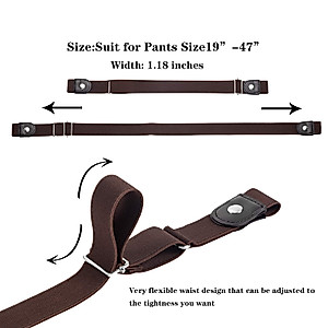 Syhood 4 Pieces Elastic Belt for Women No Buckle Buckless Belt Stretch Belt Invisible Elastic Belt Unisex for Jeans Pants(Silver)