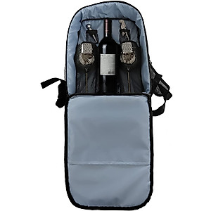 SHINY STAR IN THE DARK SKY Travel Red Wine Glasses Set,Including Backpack,Wine Goblets Set Of 2,17 Ounce,Wine Stopper And Multifuction Waiter Corkscrews, Suit For Outdoor Party And Picnic