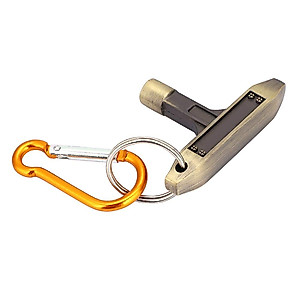 Drum Tuning Key, Portable Bronze Square Socket Drum Tuning Key with Key Ring & Buckle for Drum Accessory Parts