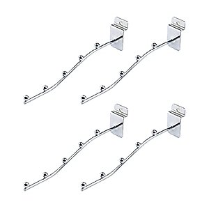 Geesatis 4 Pcs Wall Mount Clothes Hanger Length 20cm/8inch Coat Rack Closet Storage Organizer with 5 Hook