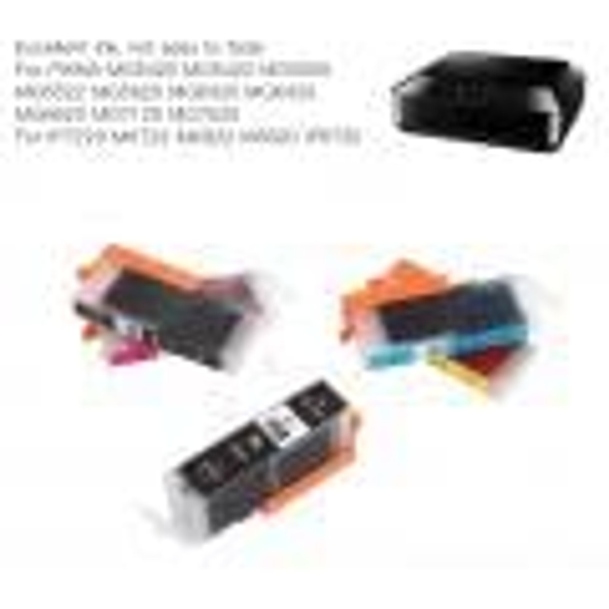 Multi Colors Ink Cartridge Printer Cartridge with Ink Printing Photos, Test Papers, Documents for Office Use (BK BK C M Y 5 Colors)