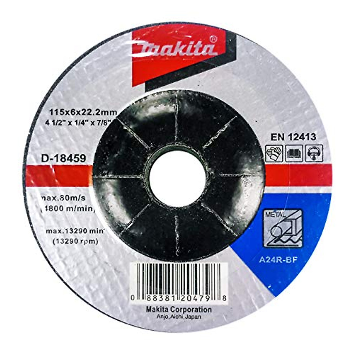 Makita 15 Pack - 4.5" Grinding Wheel For Grinders - Aggressive Grinding For Metal - 4-1/2" x 1/4 x 7/8-Inch