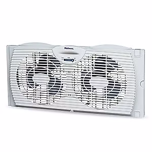 Holmes Window Fan with Twin 6-Inch Reversible Airflow Blades, White