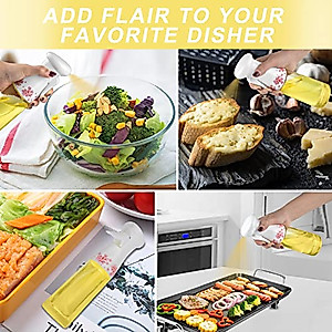 Olive Oil Sprayer for Cooking - 200ml Glass Oil Dispenser Bottle Spray Mister - Refillable Food Grade Oil Vinegar Spritzer Sprayer Bottles for Kitchen, Air Fryer, Salad, Baking, Grilling, Frying