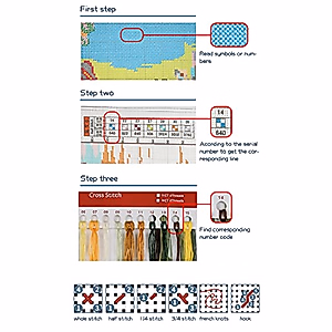 Joybohoo Cross Stitch Kits Stamped Full Range of Embroidery Starter Kits for Beginners DIY 11CT 3 Strands -Animal(Printed) 23.6x19.7 inches