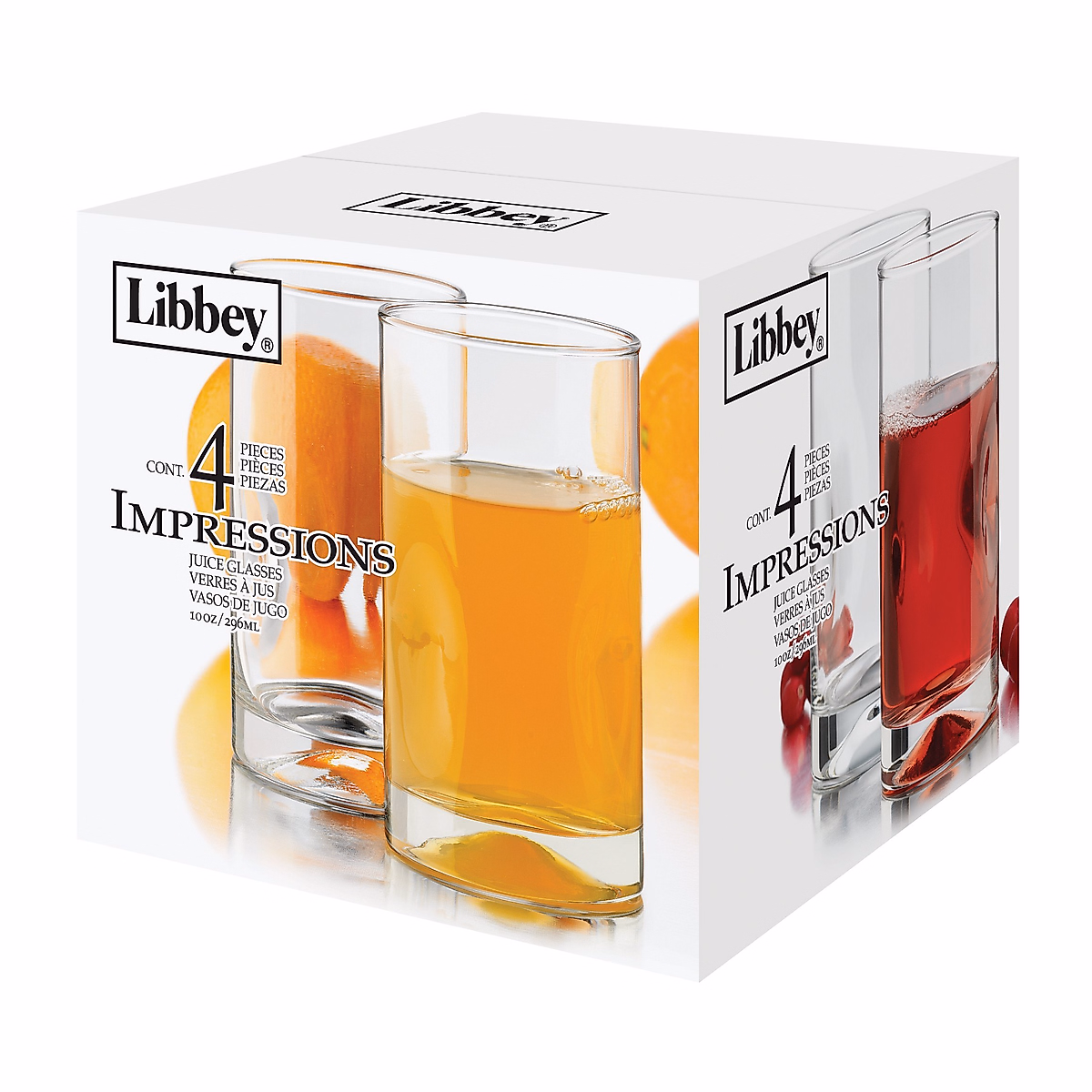 Libbey 4 Piece Impressions Juice Set, Clear