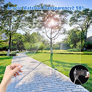 Thickened Clear Acrylic Display Case for Lego 75398 C-3PO 76989 21347 75308 Collectibles, Self-Assembly Box Dustproof Protection with Wood-Plastic Base & String Light, Black Inside 9.8x9.8x15.7 inch