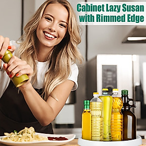 6 Pack Lazy Susan Turntable for Cabinet 10 Inch Lazy Susan Organizer Rotating Spice Rack for Cabinet Lazy Susan for Refrigerator Non Skid Lazy Susan Turntable Organizer for Kitchen Pantry Bathroom