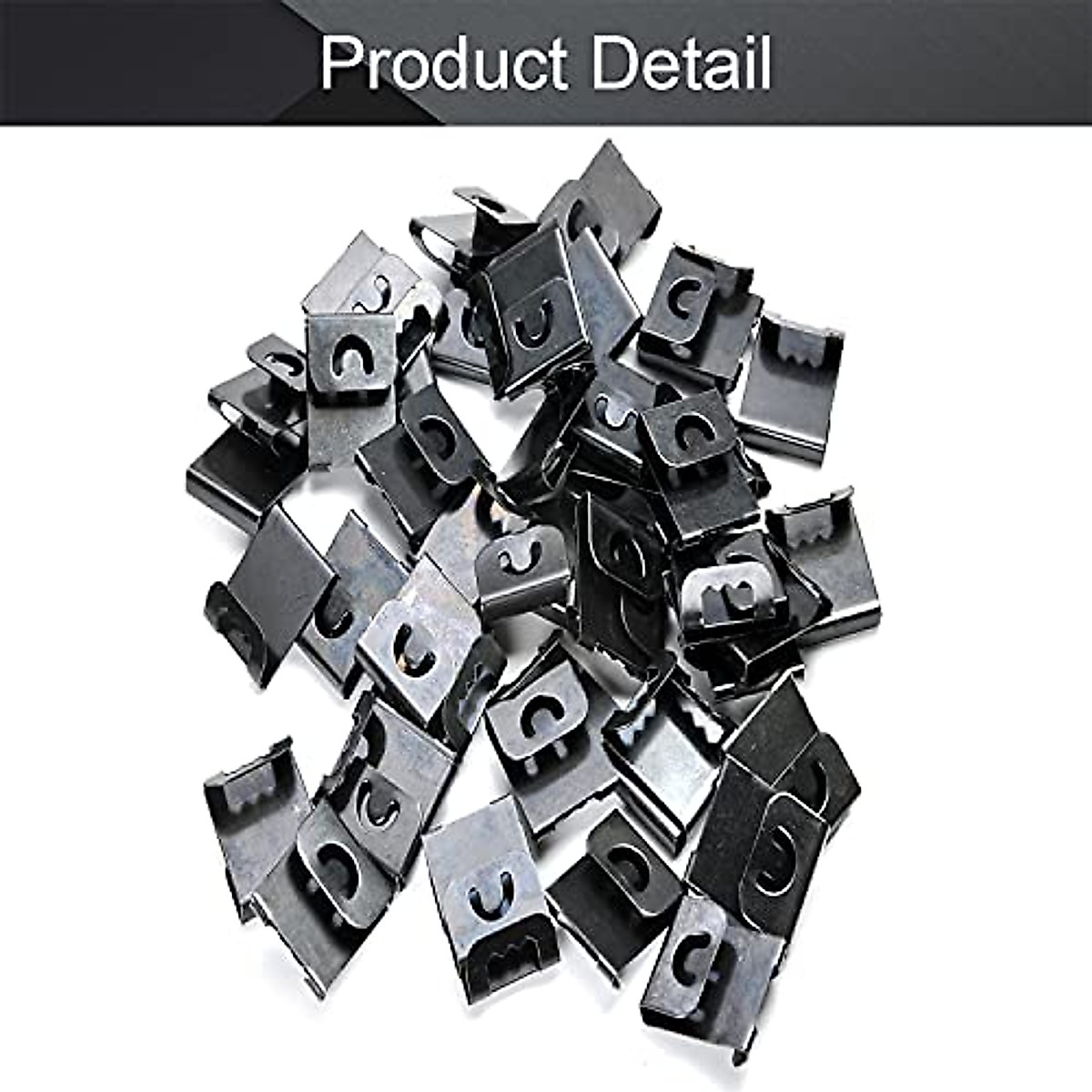MroMax Photo Frames Hanger Hooks, 0.3mm Thick S-Shaped Metal Wall Mount Album Picture Hanging Clips, 50 Pcs
