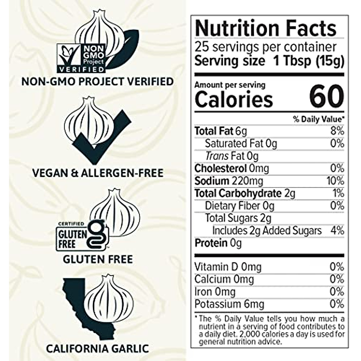 Garlic Expressions Vinaigrette Salad Dressing, Marinade | Non GMO, Vegan, Kosher, Allergen and Gluten Free Garlic Oil Vinaigrette Dressing Made with Hand-sorted Whole Fresh Garlic Cloves | 1 Pack