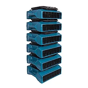 XPOWER XL-730A 1/3 HP, 1150 CFM, 5 Speed Sealed Motor Low Profile Fan, Air Mover, Carpet Dryer with Build-in GFCI Power Outlets for Daisy Chain (ABS)