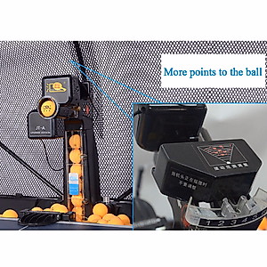 ZXMOTO Table Tennis Robot with Catch Net Automatic Ping Pong Robot Machine,Table Tennis Machine for Training with 40mm+ Table Tennis Balls